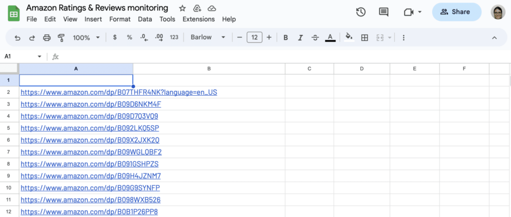 Monitor ratings on Amazon listings in bulk - Amapulse